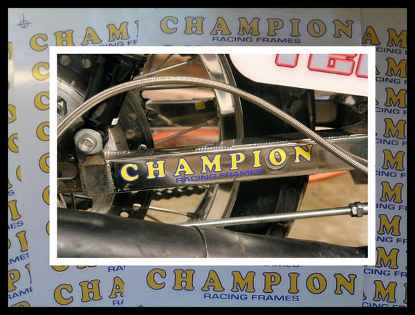 Champion Frames Swing Arm Stickers – The Motorsports Store